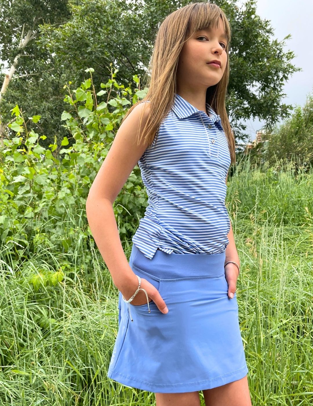 Junior Girl's Golf Skort w/ Pleated Back – Garb